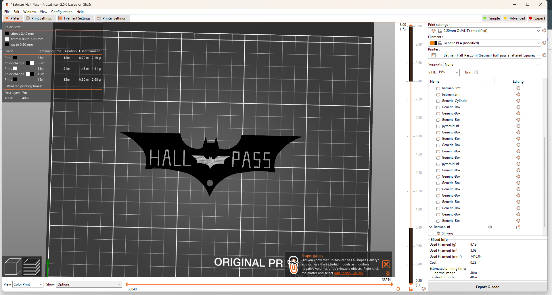 Batman Hall Pass by odjntrade | Download free STL model | Printables.com