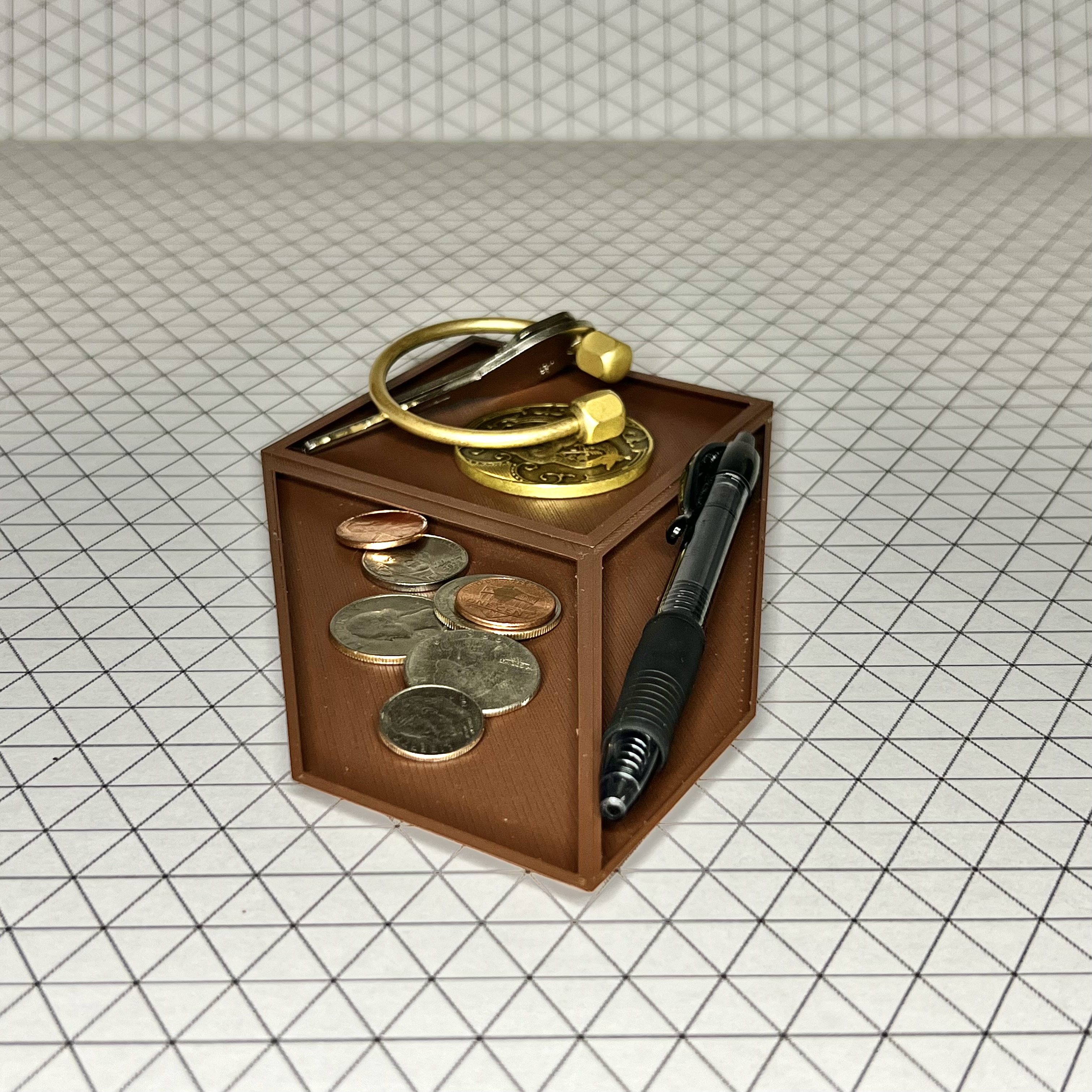 Anamorphic Cube EDC Catch-All Tray by StruckDuck | Download free STL ...