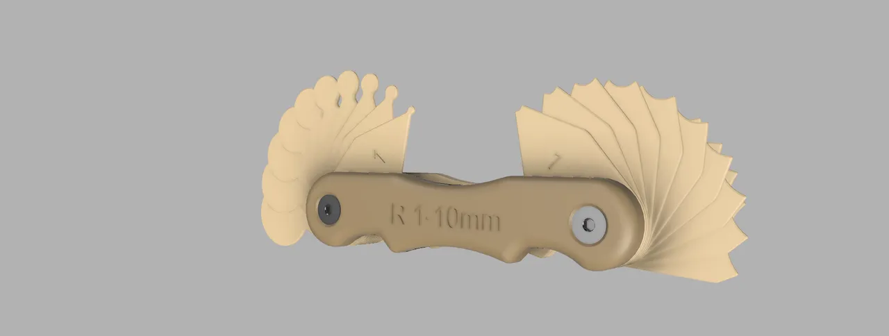 Radius gauge 1-10mm by Jaha | Download free STL model | Printables.com