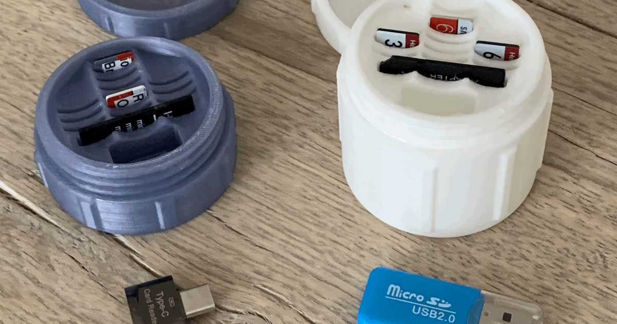 MicroSD Card Holder v2 by Markus_p | Download free STL model ...