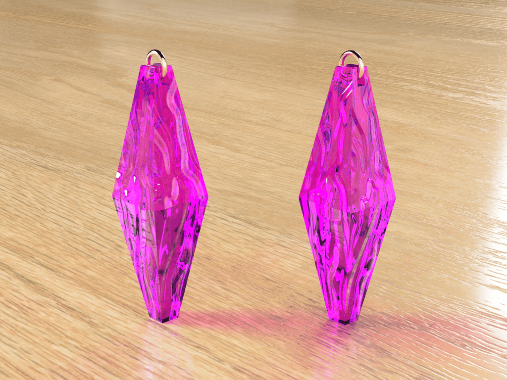 pyramid earrings type2 by dantech | Download free STL model ...