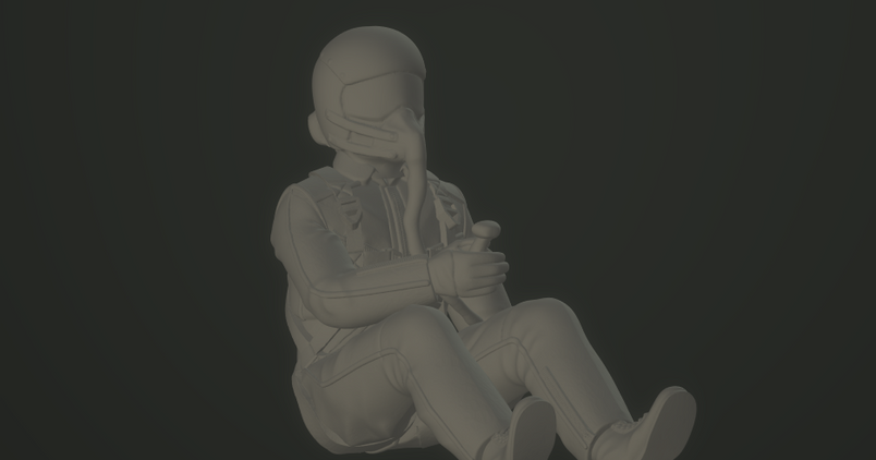 Pilota Con Casco F-8 Cruiser by AkiraGaming_85 | Download free STL ...