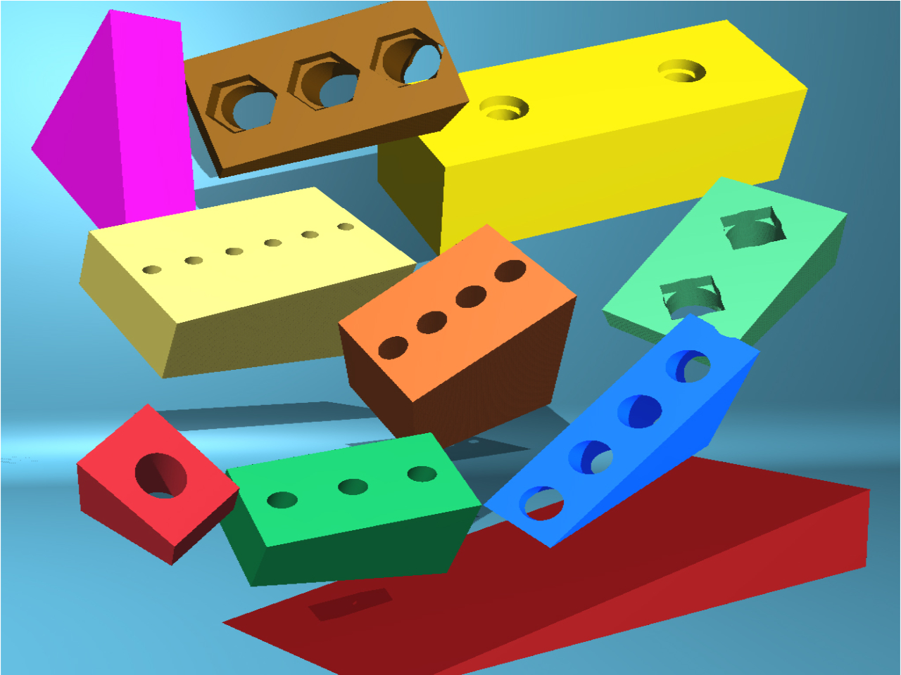 Wedge with Holes and Base (Customizable) by Follymaker | Download free ...