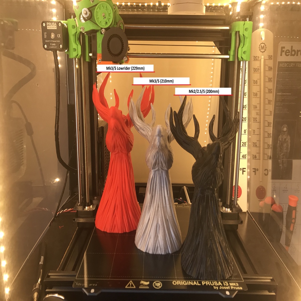 Prusa MK3/S Full Bear LowRider Mod (+14mm/224mm Total Z Height) by ...