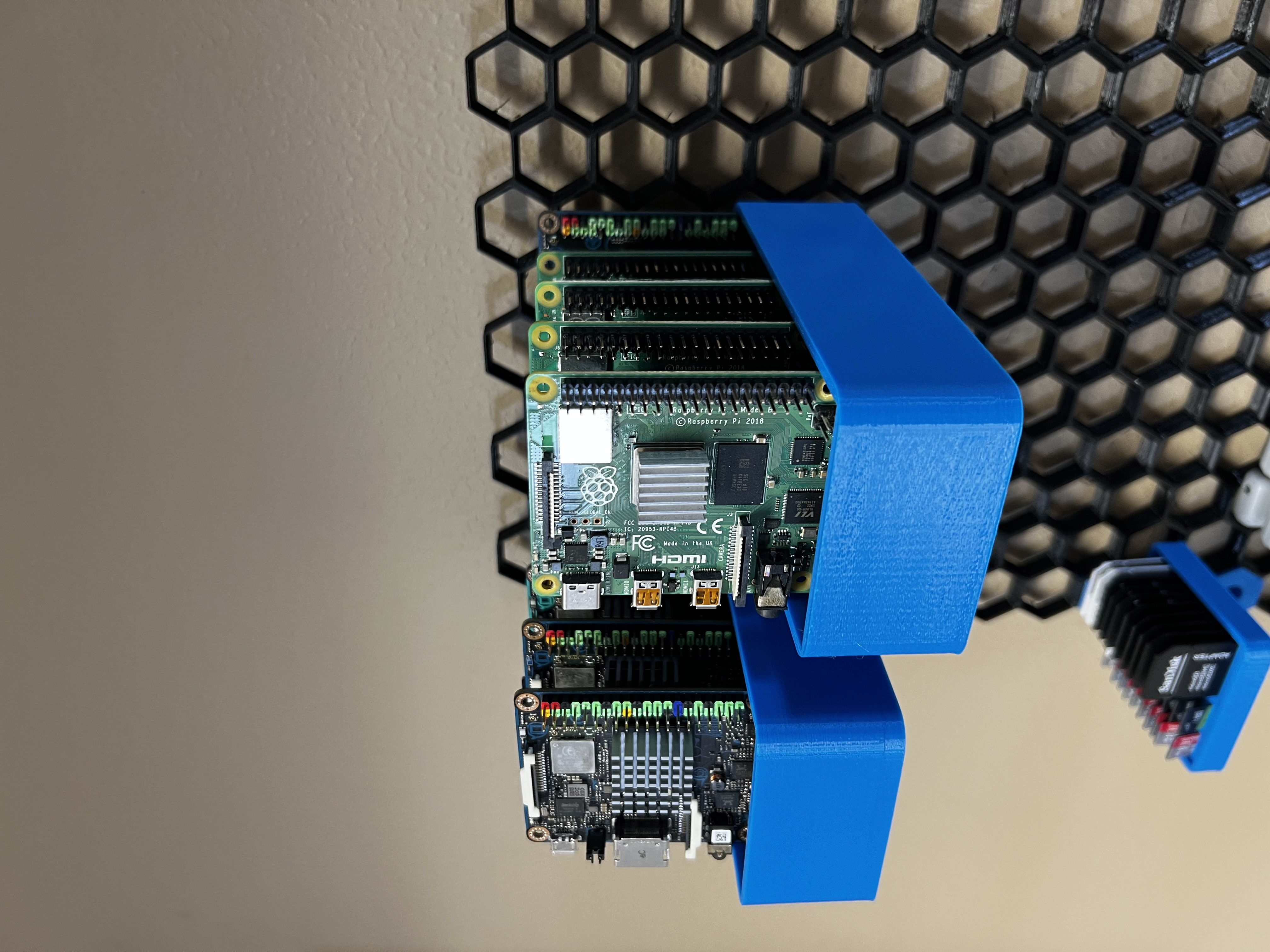RaspberryPi Holder for Honeycomb Storage Wall by Omar Bakhsh | Download ...