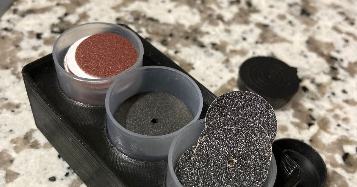 gridfinity micropad sanding disc containers by techdumpling | Download ...