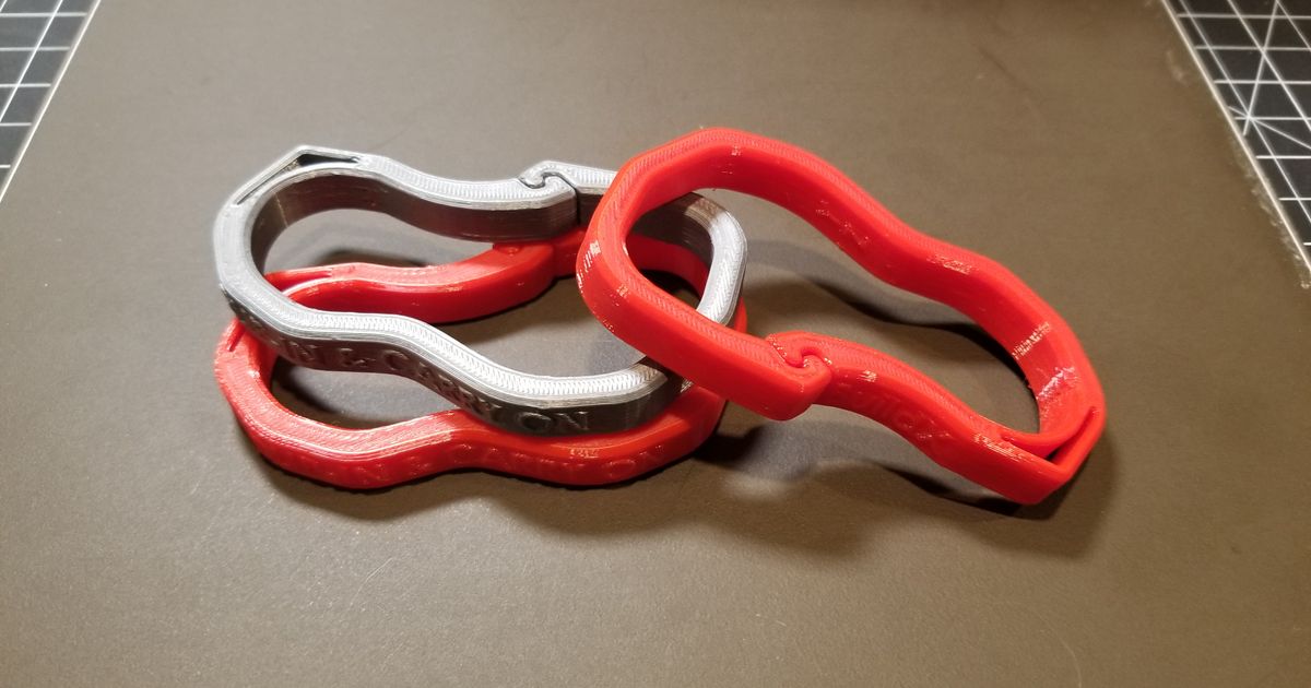 Rugged Carabiner 5 - with a message by BuildX | Download free STL model ...
