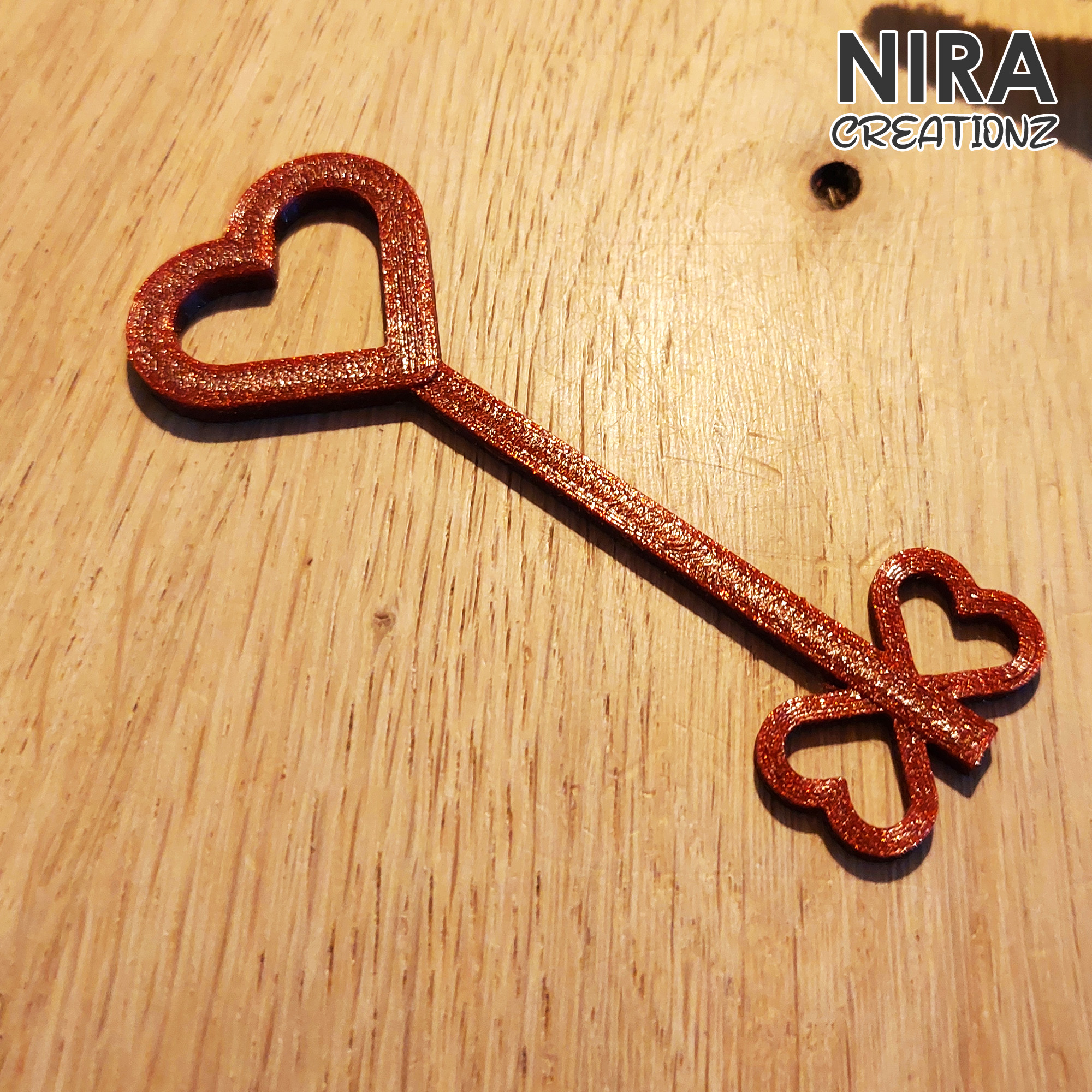 Key Of Love with heart shapes by NIRACreationz | Download free STL ...