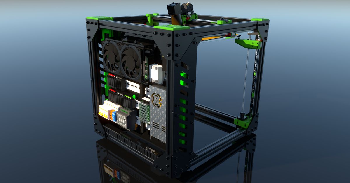 DIN RAIL MOUNT FOR V-CORE 3.1 300 by PREMIUMTEA | Download free STL ...