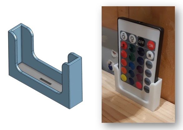 LED_Remote Holder (Import from Thingiverse for Printables)https://www ...
