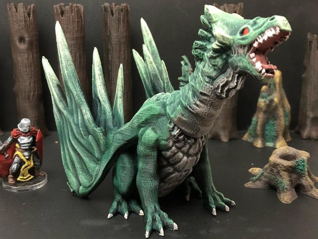 Forest Dragon Redux by RustyFuzzdoor | Download free STL model ...