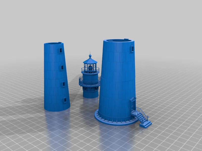 lighthouse(3 pieces) by RustyFuzzdoor | Download free STL model ...