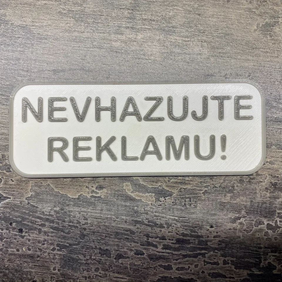 Nevhazujte reklamu by Tommi | Download free STL model | Printables.com