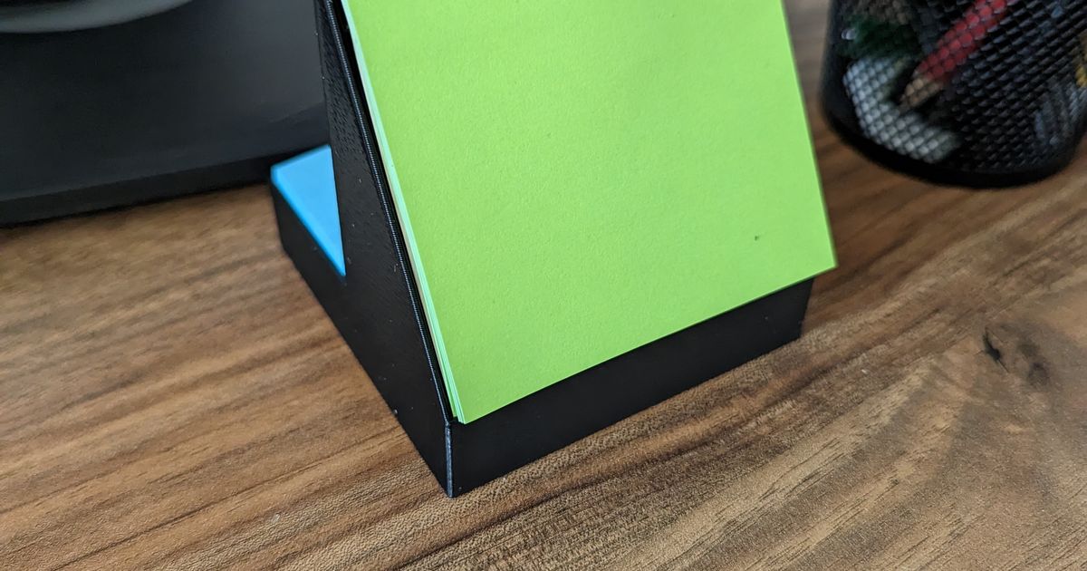 Post-It sticky note storage and display. Stacks on to-do list stencil ...