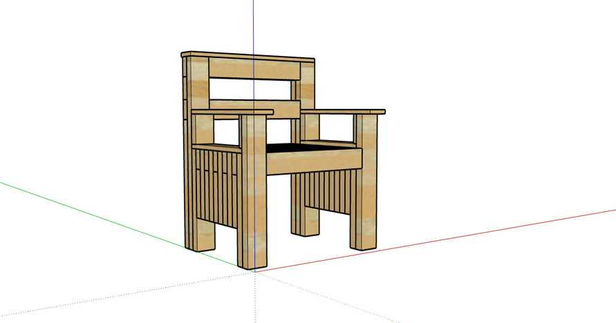 Simple Sturdy Chair by CWalters | Download free STL model | Printables.com