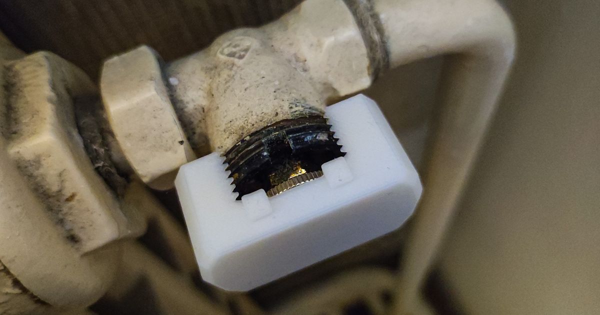 Radiator Valve Knob M28 x 1,5 - coin slot version by Jonasovo ...