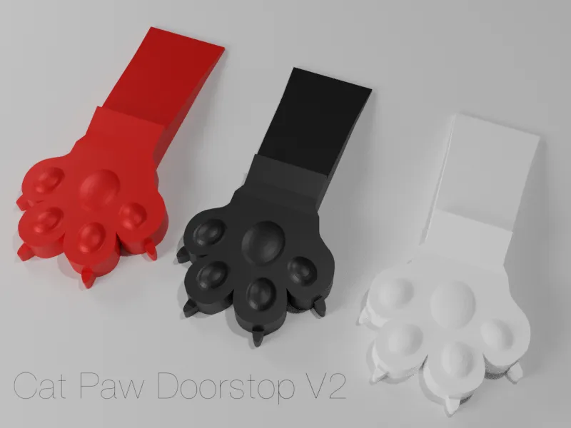 Door stop cat paw by by wmontoza | Download free STL model | Printables.com