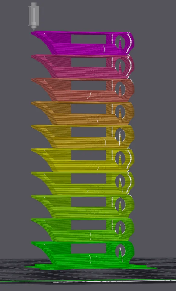 Bambu Studio Temperature Tower 220-265 for PETG by Jandrop | Download ... Bambu Studio Temperature Tower 220-265 for PETG by Jandrop | Download ...