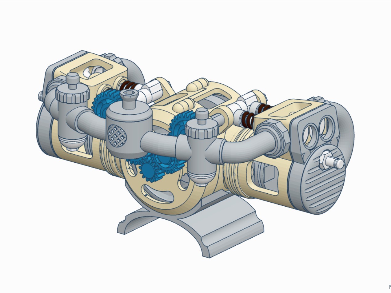 4 Stroke Flathead Boxer Engine by Bootjevaarder | Download free STL ...