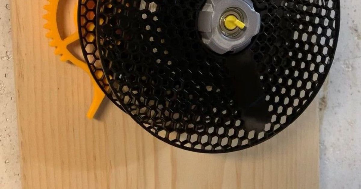 Wall Mount Gravity Rewind Spool Holder by m2tts | Download free STL ...