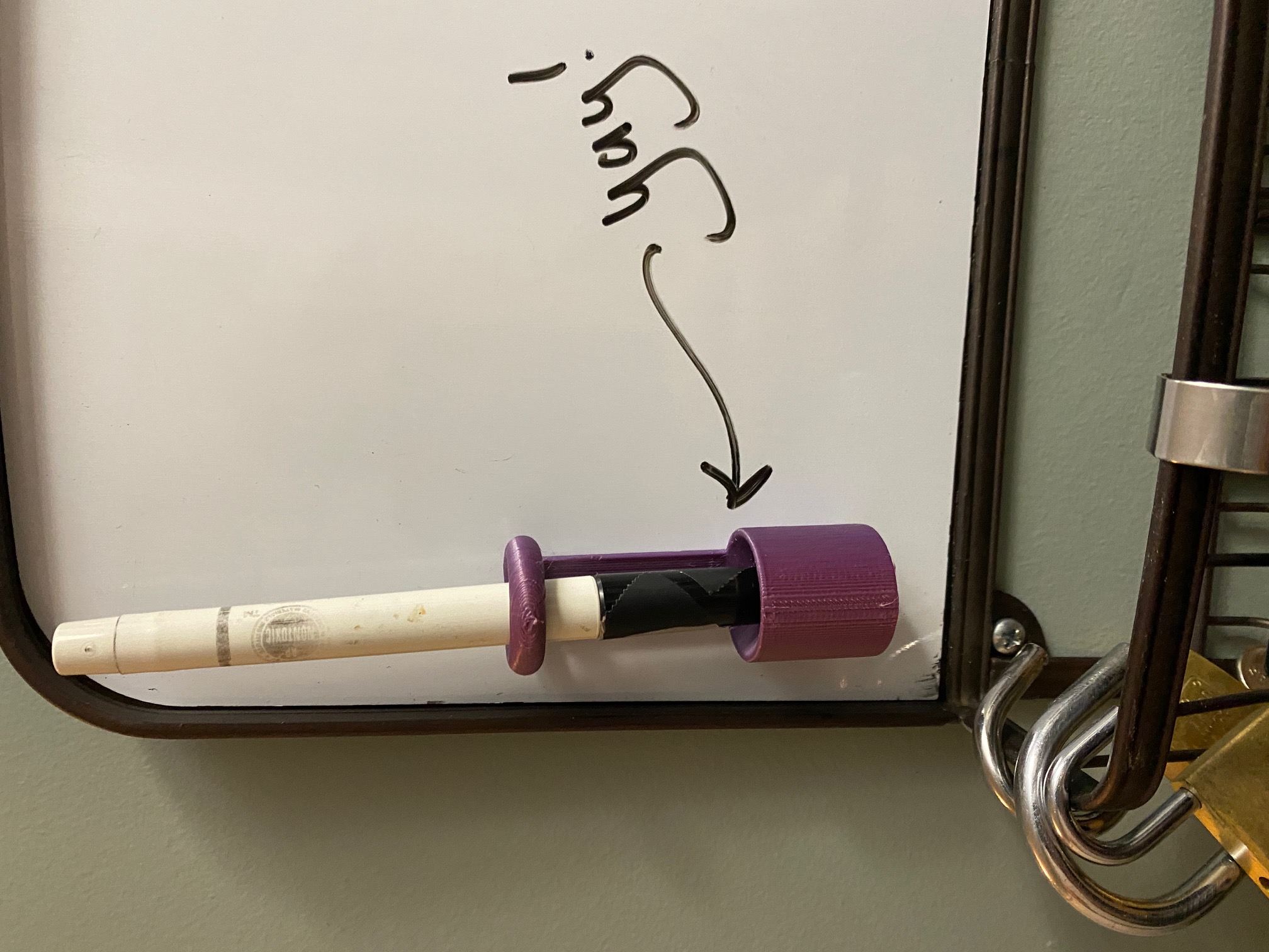 Magnetic marker holder for whiteboard by Asus1357 | Download free STL ...