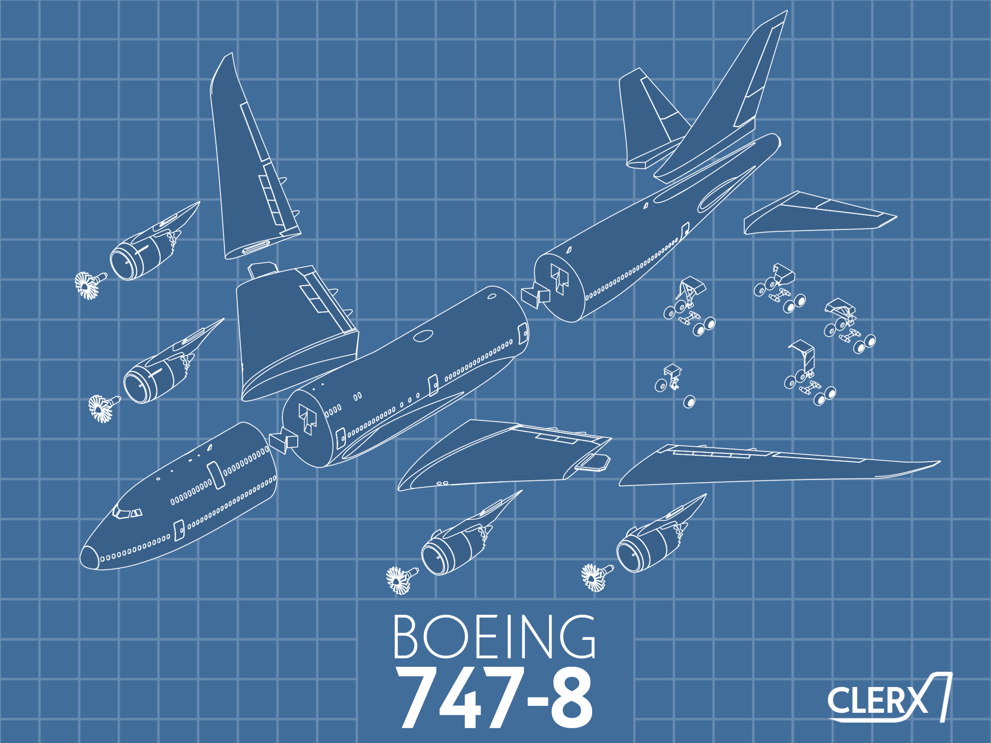 Boeing 747-8 - 1:144 by CLERX | Download free STL model | Printables.com