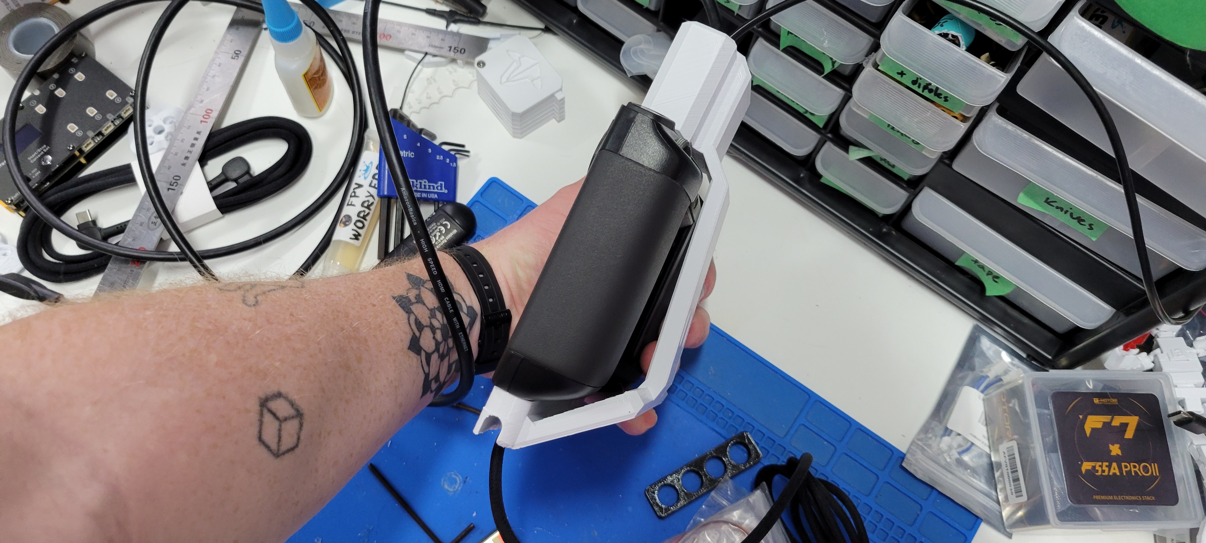 DJI Smart Controller Stand with Cord Protection by BadLuck | Download ...