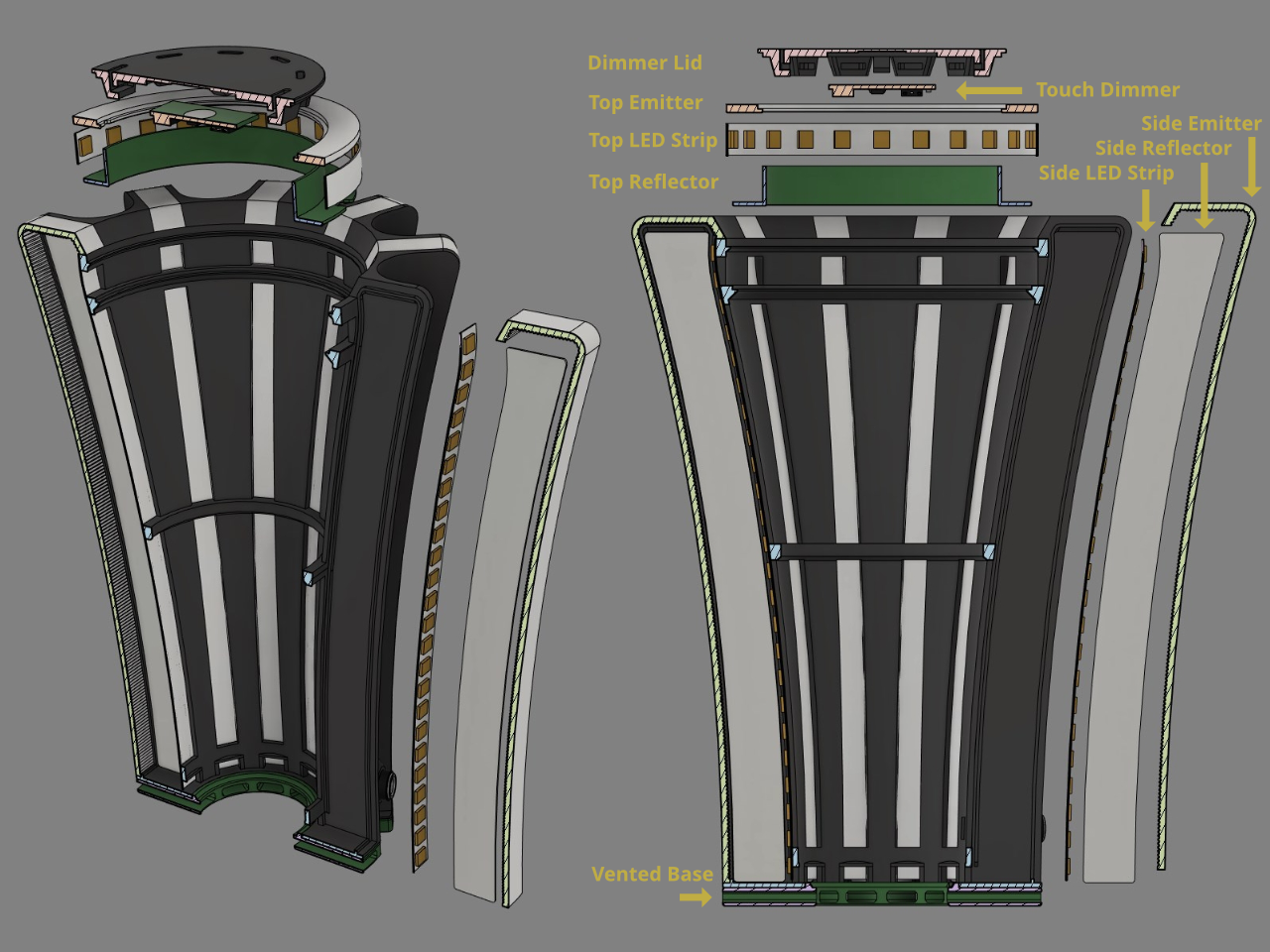 LED Tower Lamp (21cm) by Volan | Download free STL model | Printables.com
