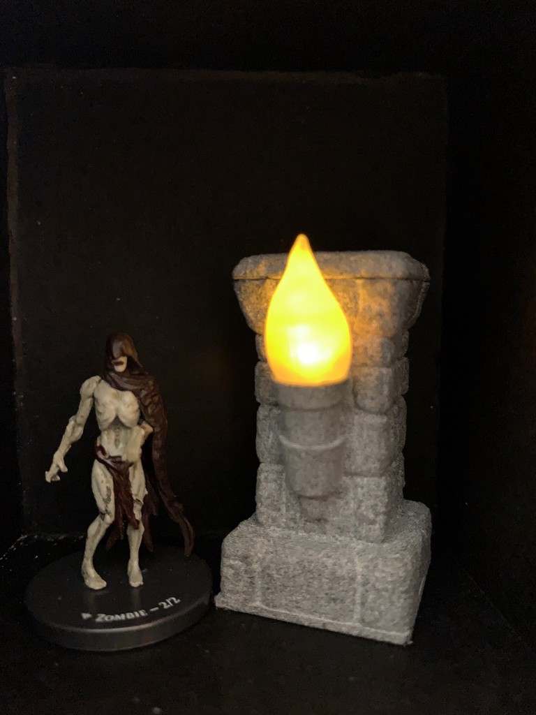 D&D Stone Pillar with torch by Jase Heuer | Download free STL model ...