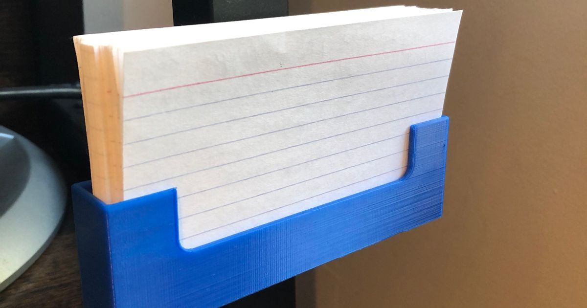 Index Card Holder (Desk Mounted) by Joe | Download free STL model ...