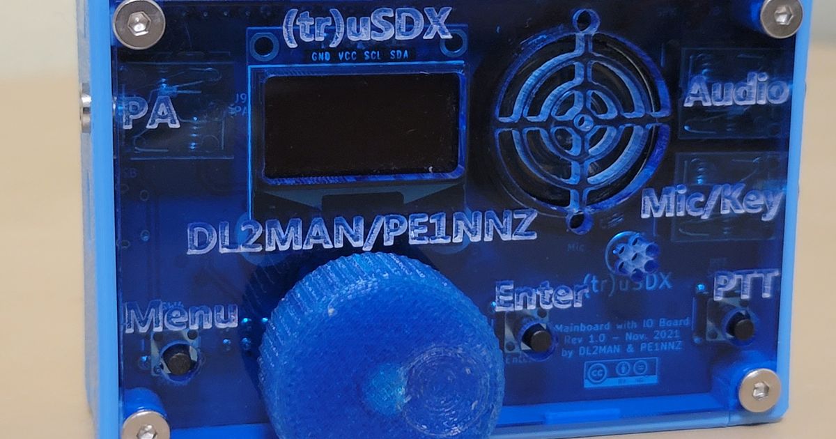 Laser Cut Top and Bottom plate for Housing for (tr)uSDX QRP Transceiver ...