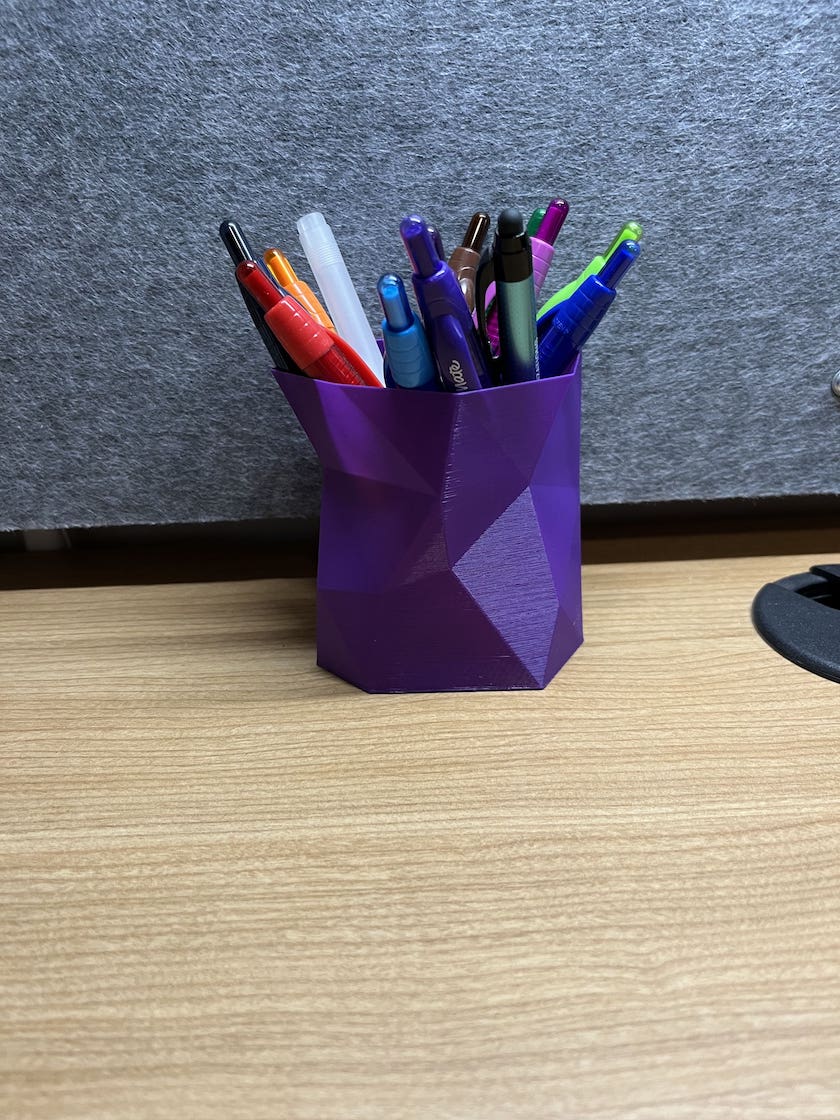 Low Poly Pen holder by Cole Abbott | Download free STL model ...
