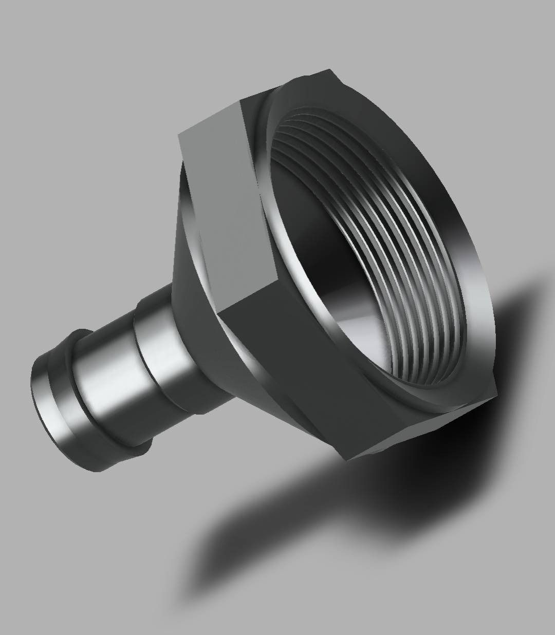 60mm threaded to 25mm barbed adapter by Kraiden | Download free STL ...
