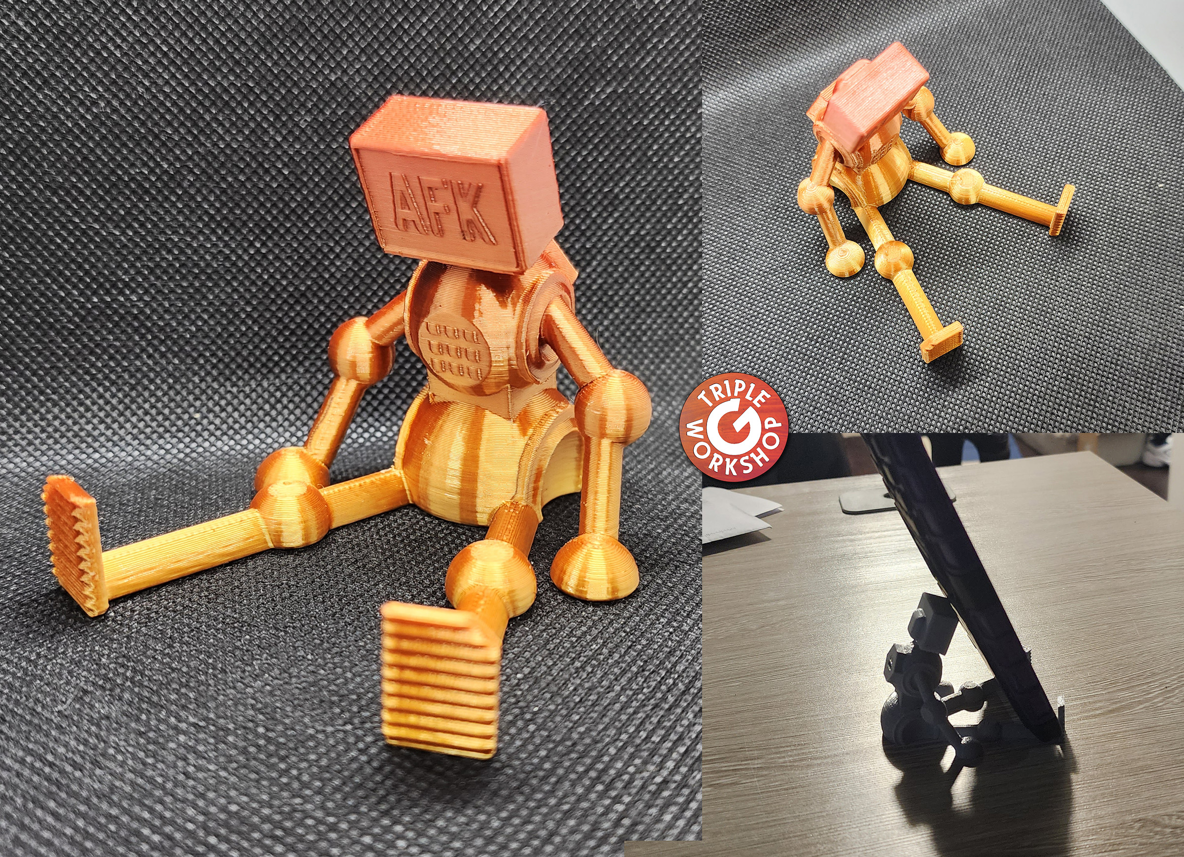 Tired Bot Phone & Tablet Stand by Triple G Workshop | Download free STL ...
