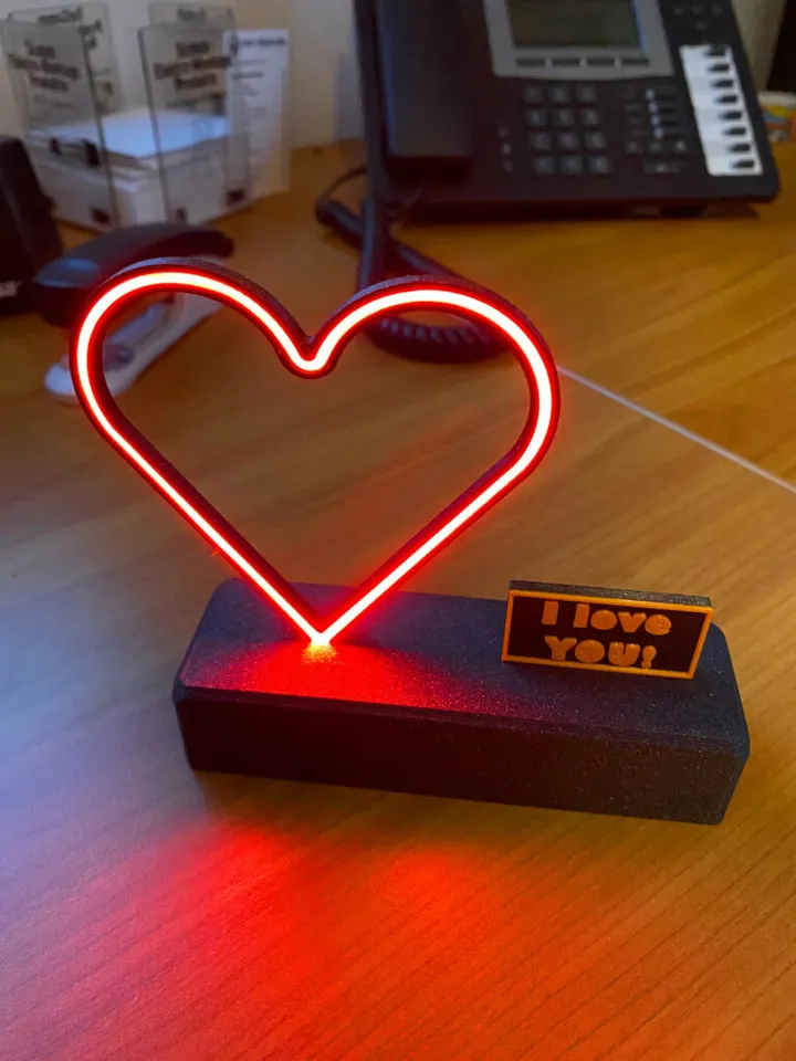 LED-Heart with LED-Wire! by MAKERTEAM® | Download free STL model ...