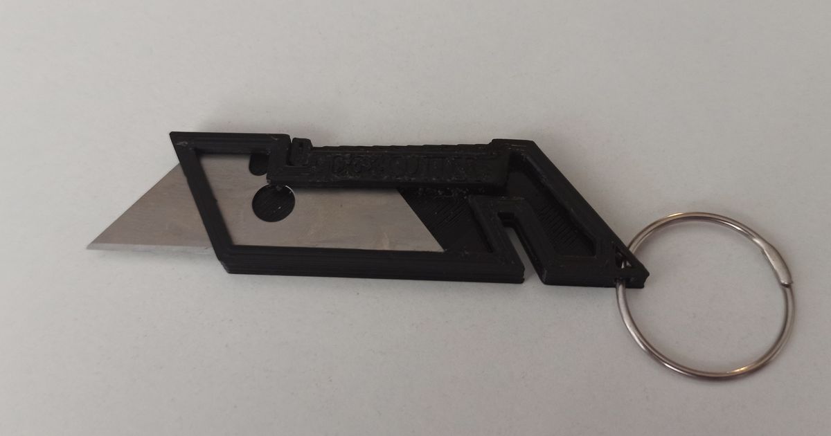 Pocket Utility Blade - Keychain Knife by Diegox1998 | Download free STL ...