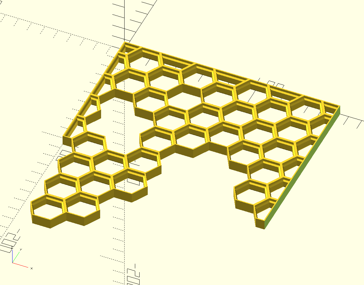 Customizable Honeycomb Storage Wall (OpenSCAD) by Xander | Download free STL model | Printables.com
