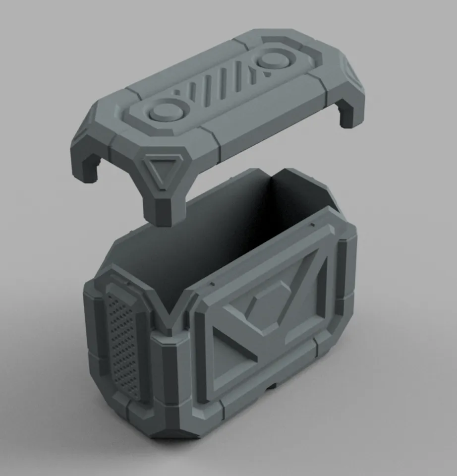 Scifi Gridfinity 1x2 Box by TheSameNameTwice | Download free STL model ...