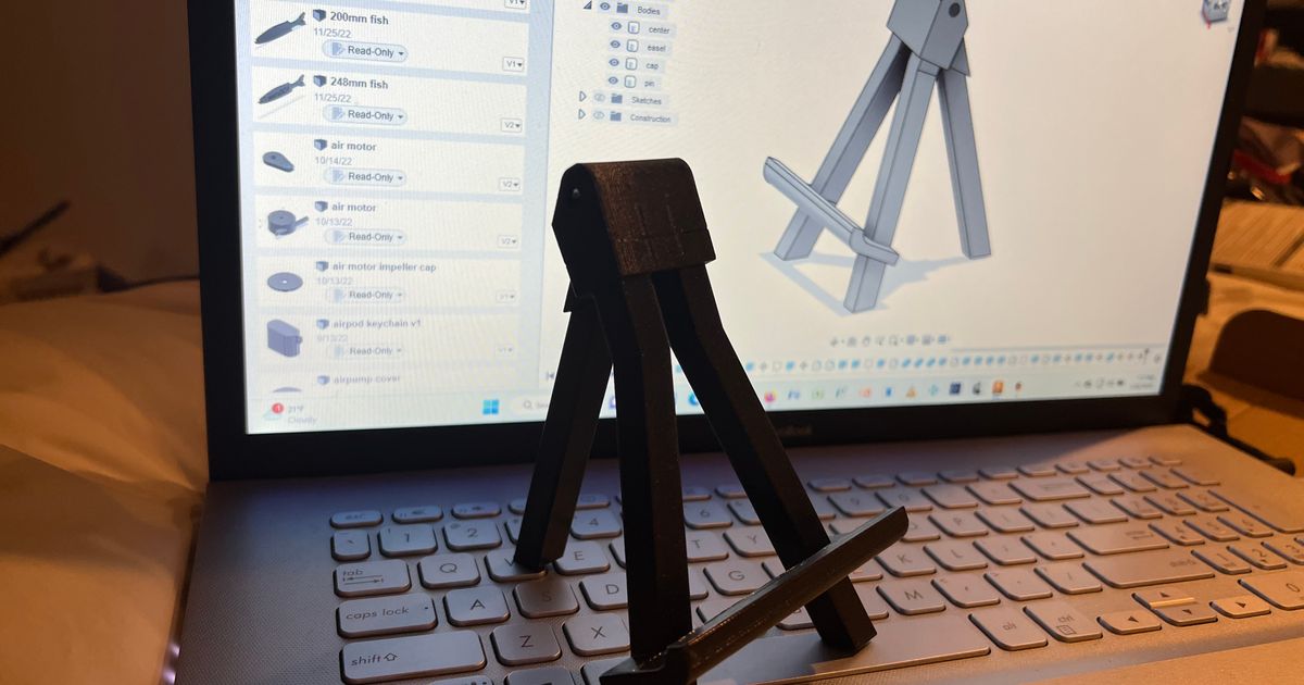 Folding Easel Phone holder / Canvas stand-Artist's style by Tom ...