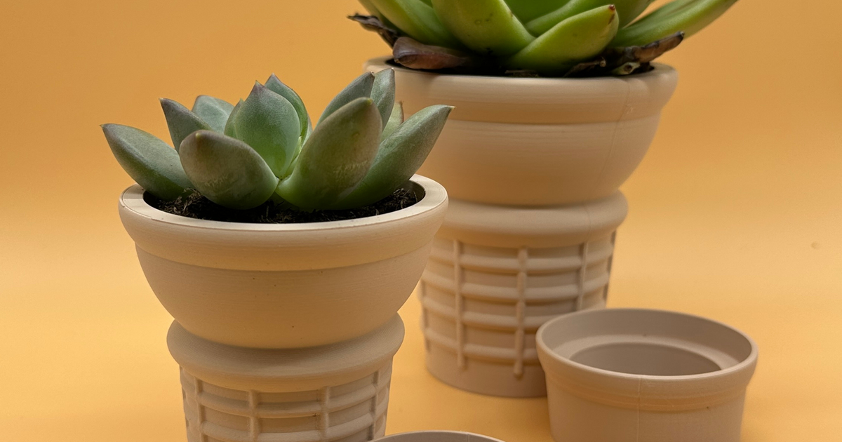 Ice Cream Cone Desktop Planter With Detachable Drainage Hole by Brandon ...