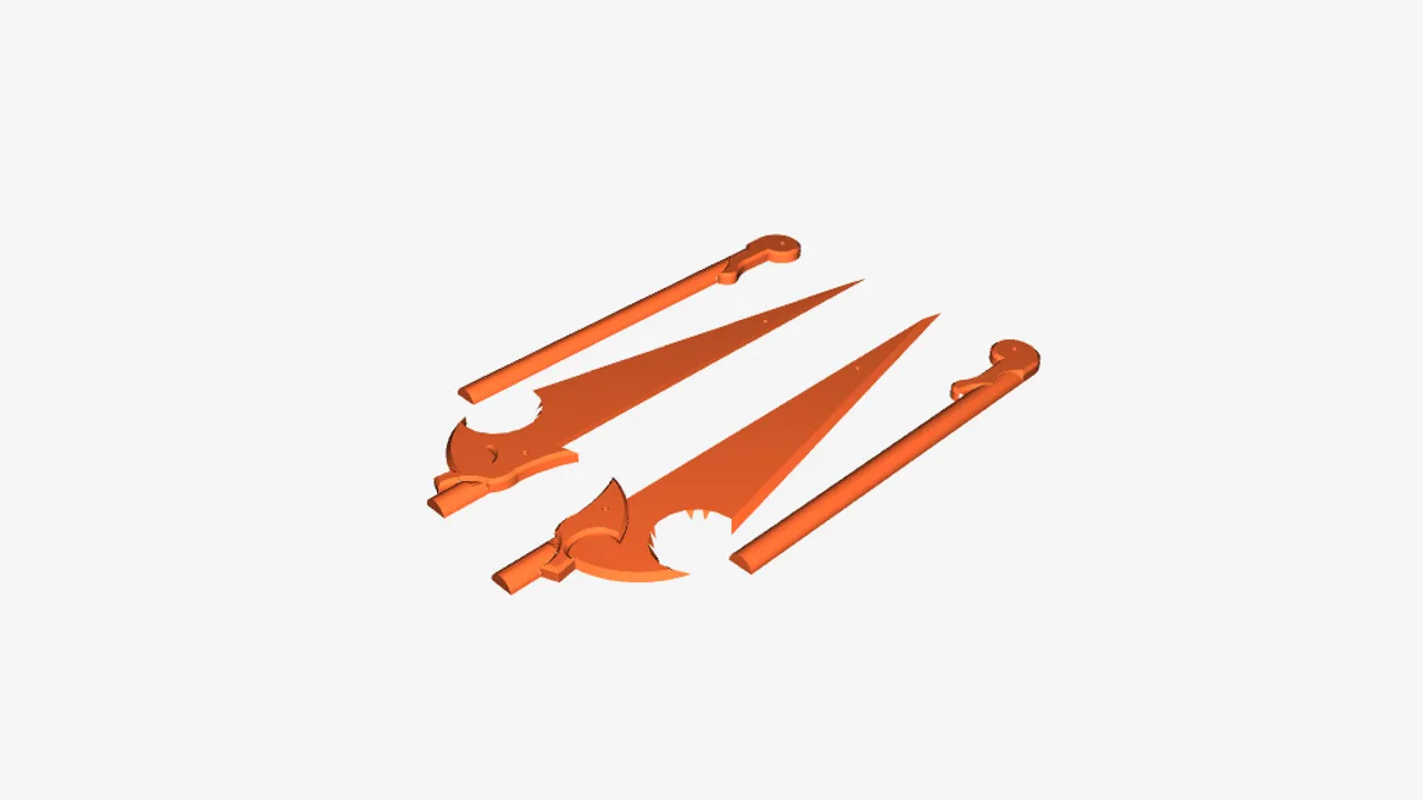 Narrow Costume Dagger by Matt - GlitchTech | Download free STL model ...