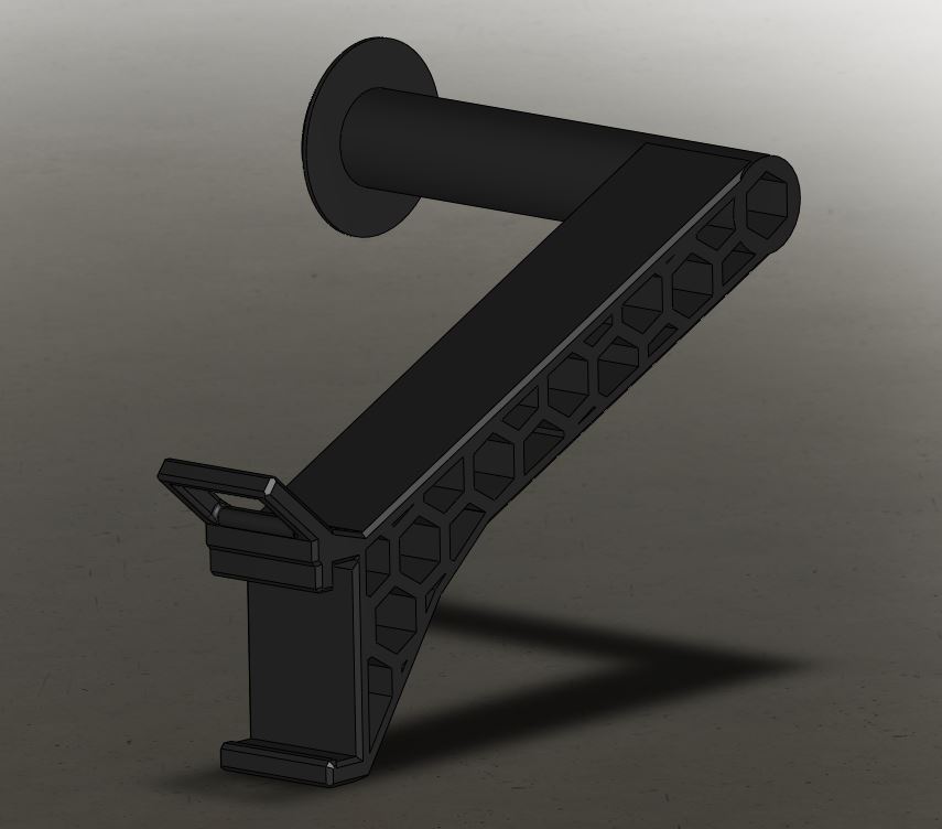 Low Profile Spool Holder with Filament Guide and Hexagons!! by Bobby ...
