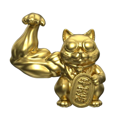 Muscular lucky cat by Minh trần | Download free STL model | Printables.com