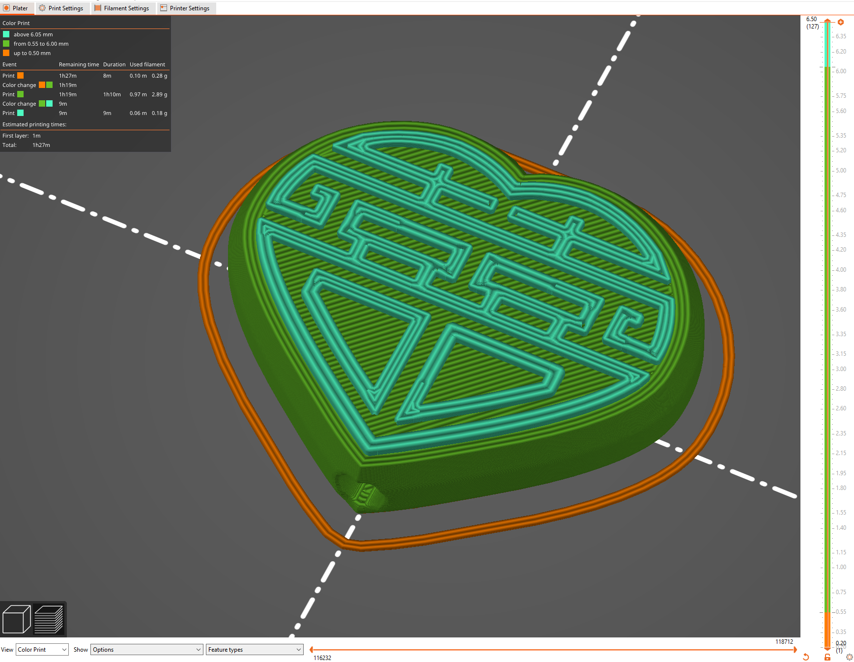 Double Sided Double Happiness Rotating Heart Pendant by GeekMomProjects ...