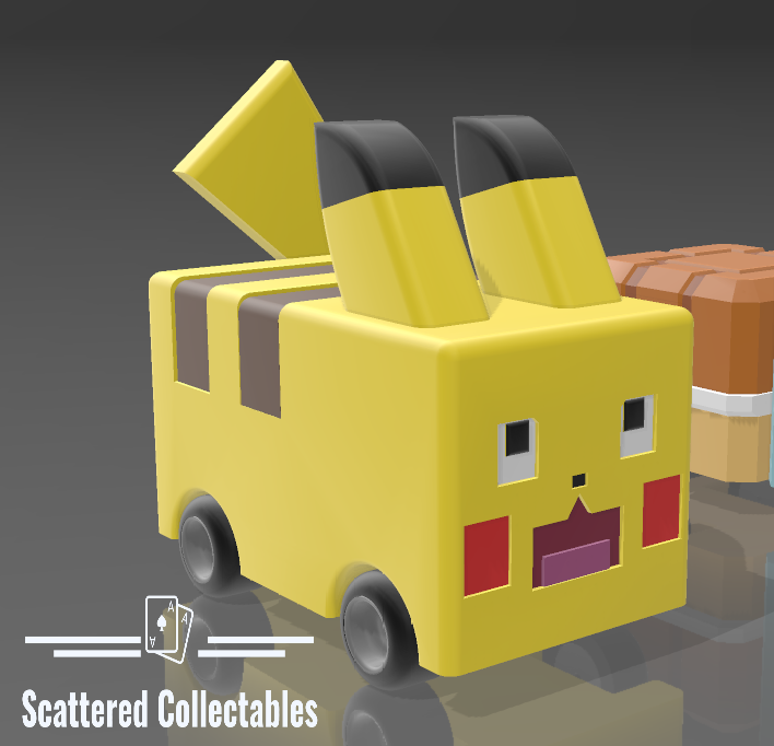 Pikachu Toy Car Easy Print von Scattered Collectables | Kostenloses STL ...