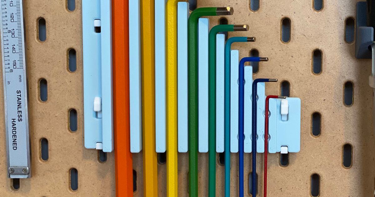 Skadis Wiha hex key holder by skonakov | Download free STL model ...
