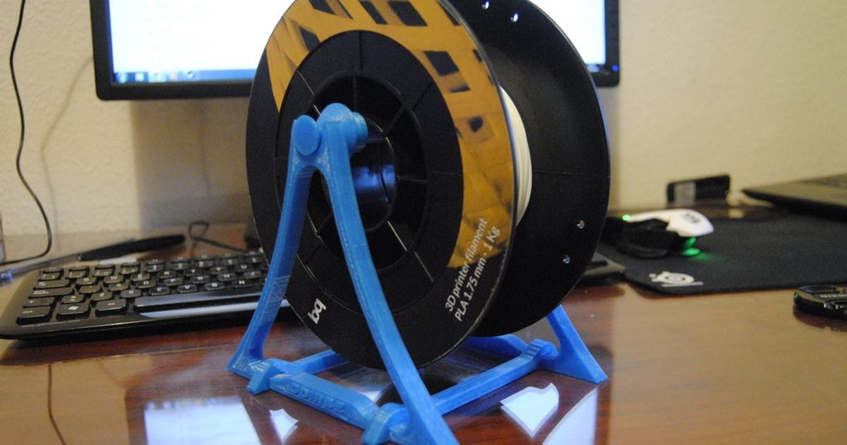 Smart and simple filament Spool Holder (all printed version) by Juan G ...