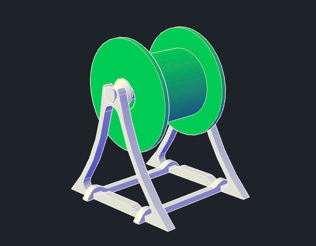 Smart and simple filament Spool Holder (all printed version) by Juan G ...