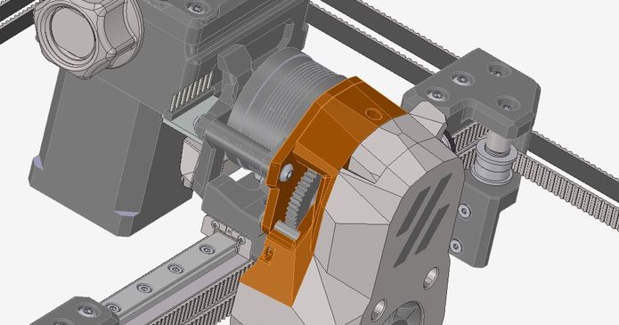 Voron Mini Stealth Burner V0.2 extruder MidBody open gear by Nadir ...