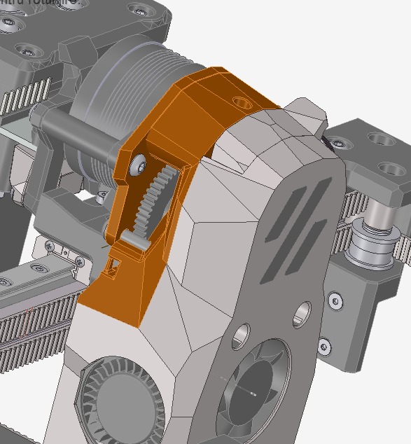 Voron Mini Stealth Burner V0.2 extruder MidBody open gear by Nadir ...